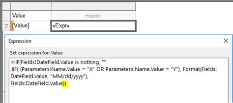 Ssrs Expression Field Help Date Field Returns Error Microsoft Qanda