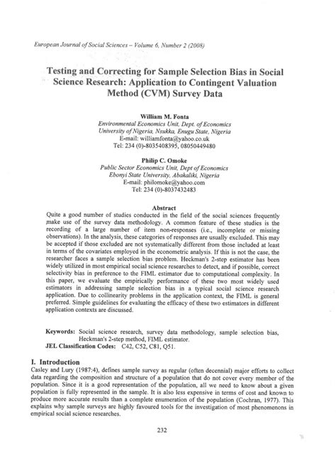Pdf Testing And Correcting For Sample Selection Bias In Social