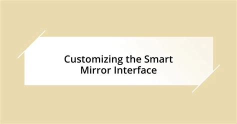 How I Created A Diy Smart Mirror Uk