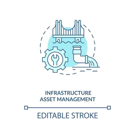 Infrastructure Asset Management Concept Icon Outline Municipal