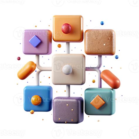 Vibrant Modern Flowchart With Labels Isolated For Process Documentation Exclusive 59105829 Png