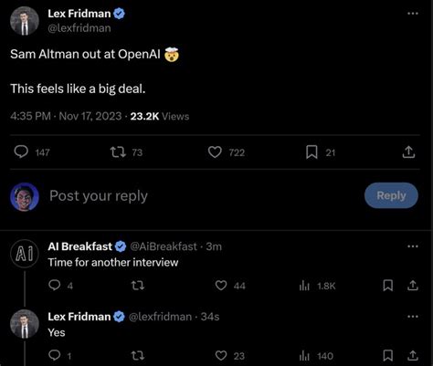 Ayush Patel On Linkedin In Other News Sam Altman Has Been Relieved Of