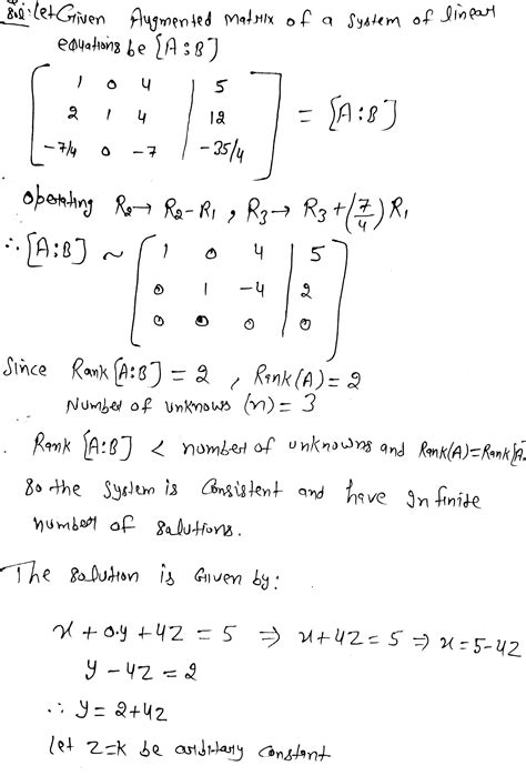[solved] suppose that the augmented matrix of a system of linear
