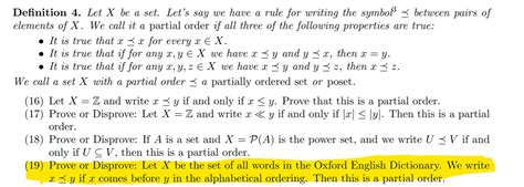 Solved Definition 4 Let X Be A Set Let S Say We Have A Chegg Com