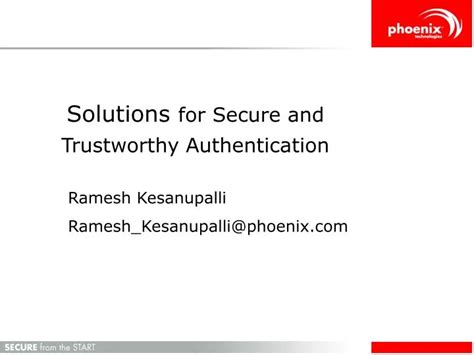 PPT Solutions For Secure And Trustworthy Authentication PowerPoint Presentation ID