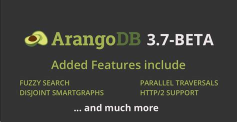 ArangoDB 3 7 Beta 1 Graph Database Search Upgrades