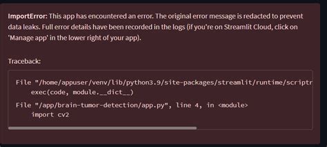 Importerror This App Has Encountered An Error The Original Error