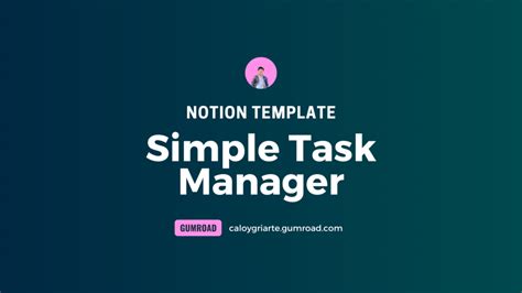 Simple Task Manager Notion Template