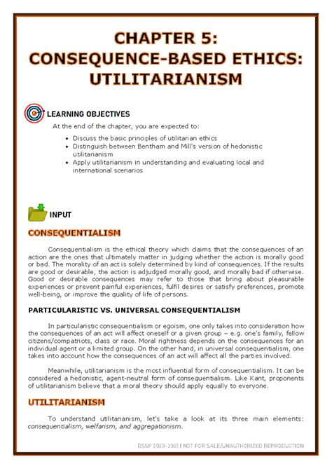 Chapter 5 Consequence Based Ethics Consequentialism Is The Ethical