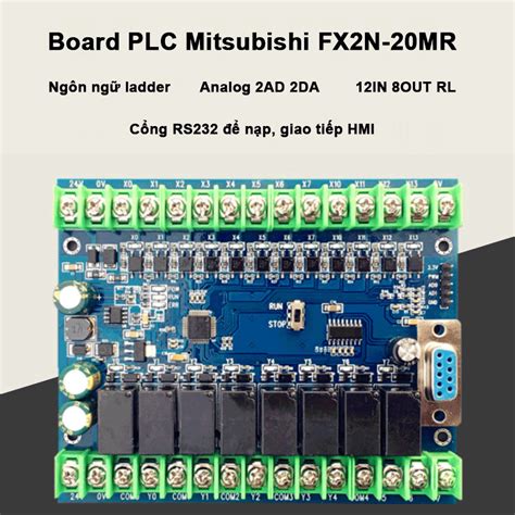 Bo Mạch Plc Fx2n 20mr 2ad 2da Board Plc Mitsubishi Shop Điện Qthang