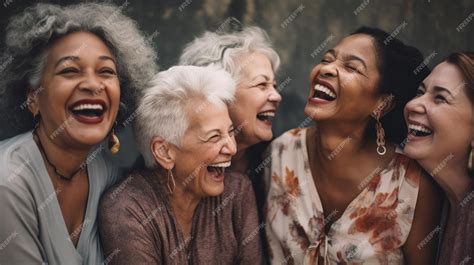 Premium Ai Image A Group Of Women Laughing And Laughing Together