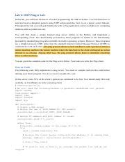 Socket Lab UDP Pinger Pdf Lab UDP Pinger Lab In This Lab You Will Learn The Basics Of