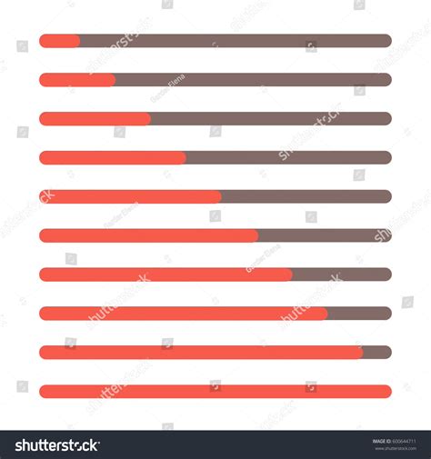 Progress Bar Set Loading Status Bar Stock Vector Royalty Free Shutterstock