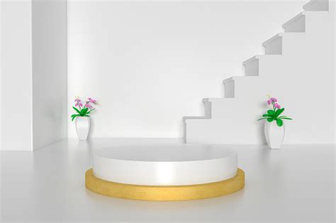 3d 렌더링 추상 기하학적 배경 원통 연단 최소한의 원시적 모양 현대 모형 빈 템플릿 빈 쇼케이스 상점 디스플레이 0명에 대한 스톡 사진 및 기타 이미지 Istock