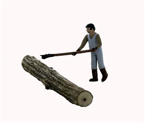 HO Scale Logging Figure Logger With Peavey Lever Finished