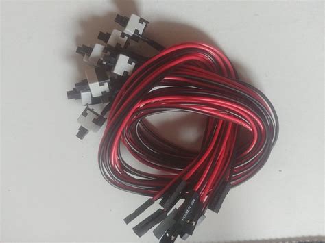 Atx Cpu Single Power Button Reset Switch Power Cable Onoff Push Button