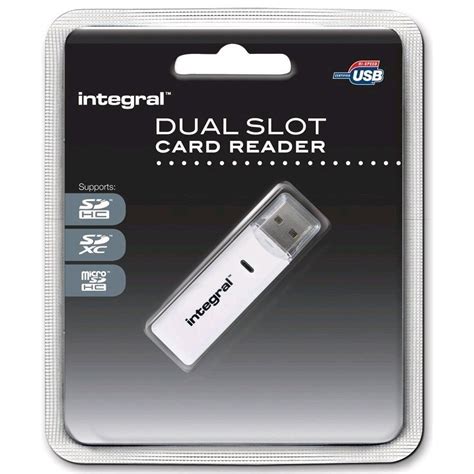 Original Integral Dual Slot SDXC MicroSD Memory Card Reader INCRSDMSD 32GB SD Card SD