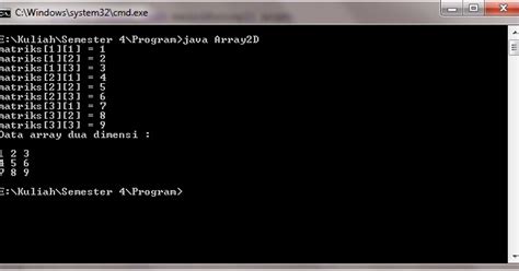 Dotascript Membuat Matrik Dengan Menggunakan Array