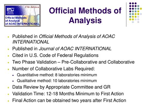 Ppt The Aoac International Rapid Methods Validation Process