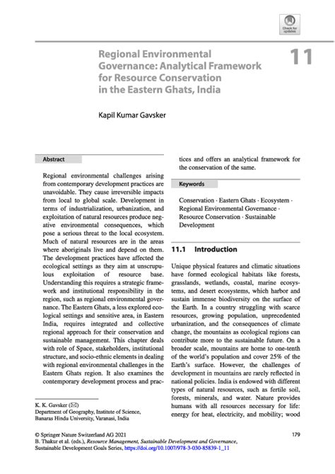 Pdf Regional Environmental Governance Analytical Framework For