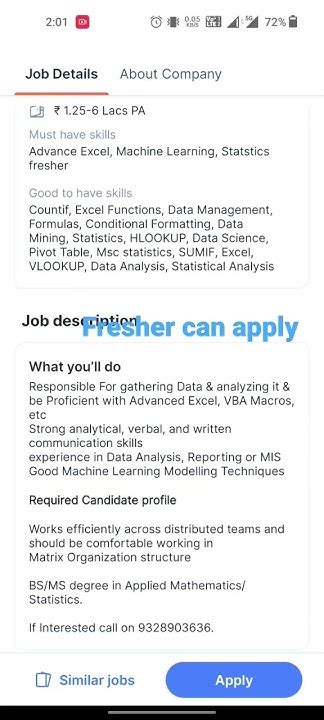 Data Analyst For Fresher Job Analyst Dataanalyst Recruitment