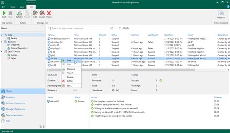 Starting And Stopping Backup Policies Veeam Backup For Microsoft Azure Guide