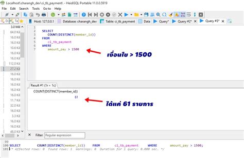 SELECT ซอน SELECT GROUP BY HAVING SUBQuery COUNT
