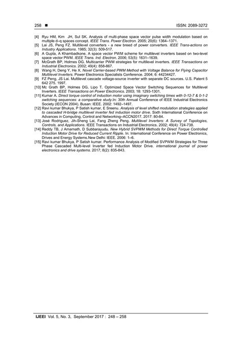 Investigation Of Ttmc Svpwm Strategies For Diode Clamped And Cascaded H Bridge Multi Level