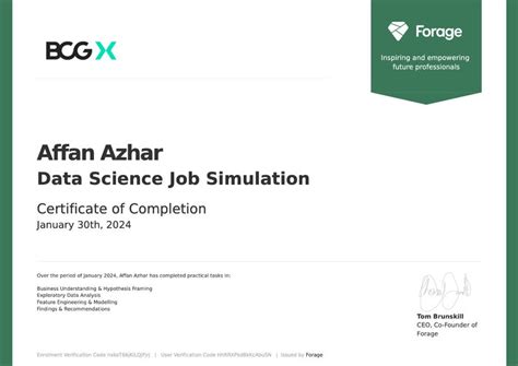 Affan Azhar On Linkedin Bcgx Dataanalytics Forage Datascience