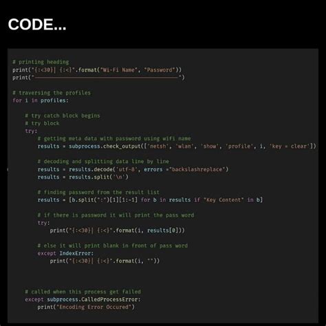 See Wifi Password Using Python Coding Artificialintelligence Youtube