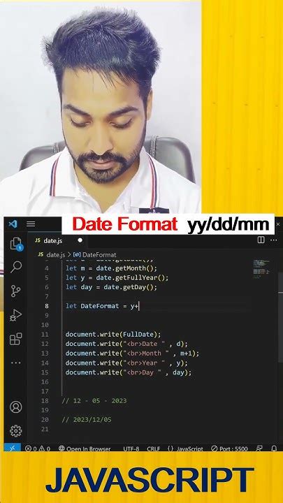Date Format In Javascript Youtube