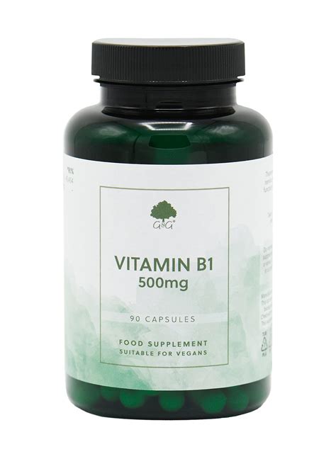 Vitamin B1 Thiamine Hcl Capsules 500mg 90 Vegan Capsules Gandg