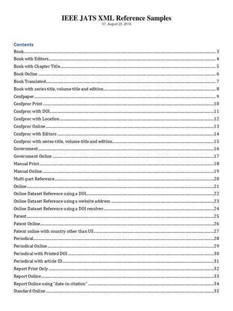 Ieee Jats Xml Reference Samples Pdf Computing