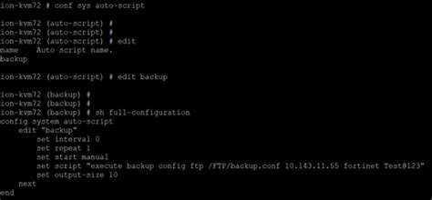 Technical Tip How To Get The Configuration Backup Fortinet Community