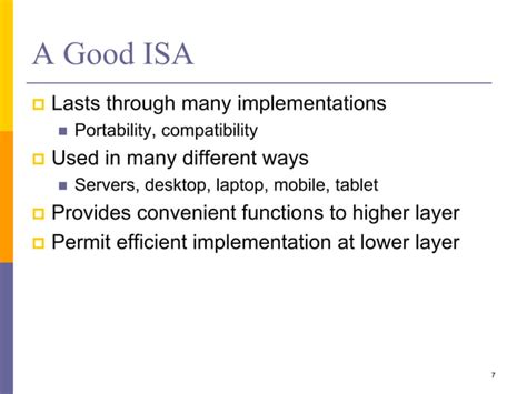 Instruction Set Architecture Pptx Operating Systems Computer Software And Applications