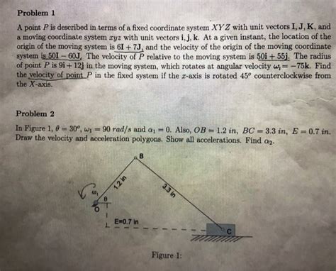 Solved Problem A Point P Is Described In Terms Of A Fixed Chegg