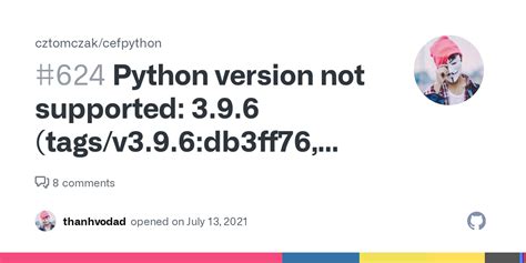 Python Version Not Supported 396 Tagsv396db3ff76 Jun 28 2021