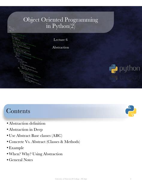 OOP in Python 2 Lec 6 | PDF | Class (Computer Programming) | Method (Computer Programming)