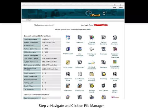 Cpanel Guide Ppt Databases Computer Software And Applications