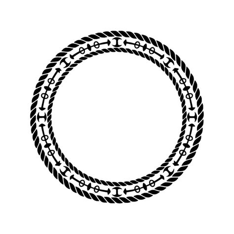 Nautical Circle Frame Vintage Rope Border Minimalist 67878920 Vector Art At Vecteezy
