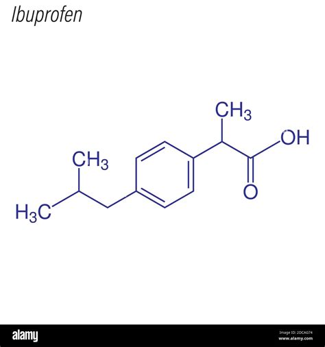 Ibuprofen Chemical Structure Stock Vector Royalty Free 48 Off