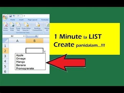 How To Create A Data Validation In Excel L Drop Down List In Excel L Excel Tips And Tricks