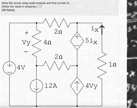 solved solve the circuit using nodal analysis and find