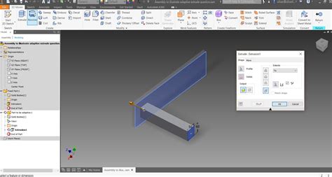 Solved Adaptive Extrude Feature Not Updating Autodesk Community