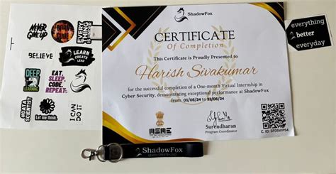 Harish Sivakumar On Linkedin Cybersecurity Internship Shadowfox Careergrowth Techindustry…