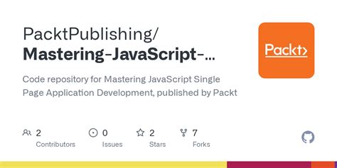 github packtpublishing mastering javascript single page application