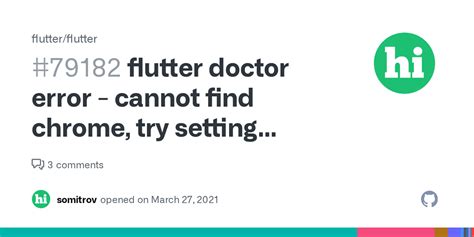 Flutter Doctor Error Cannot Find Chrome Try Setting Chrome Exucuatble To Chrome Exucutable