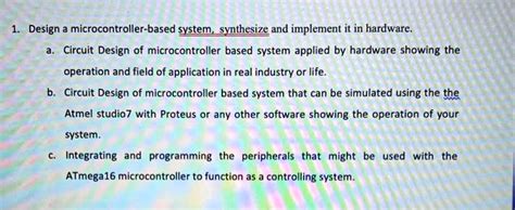 Solved Microcontrollers Design Microcontroller Based Systems