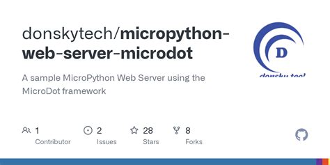 Github Donskytechmicropython Web Server Microdot A Sample