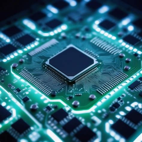 premium photo integrated microchip circuit board for server central